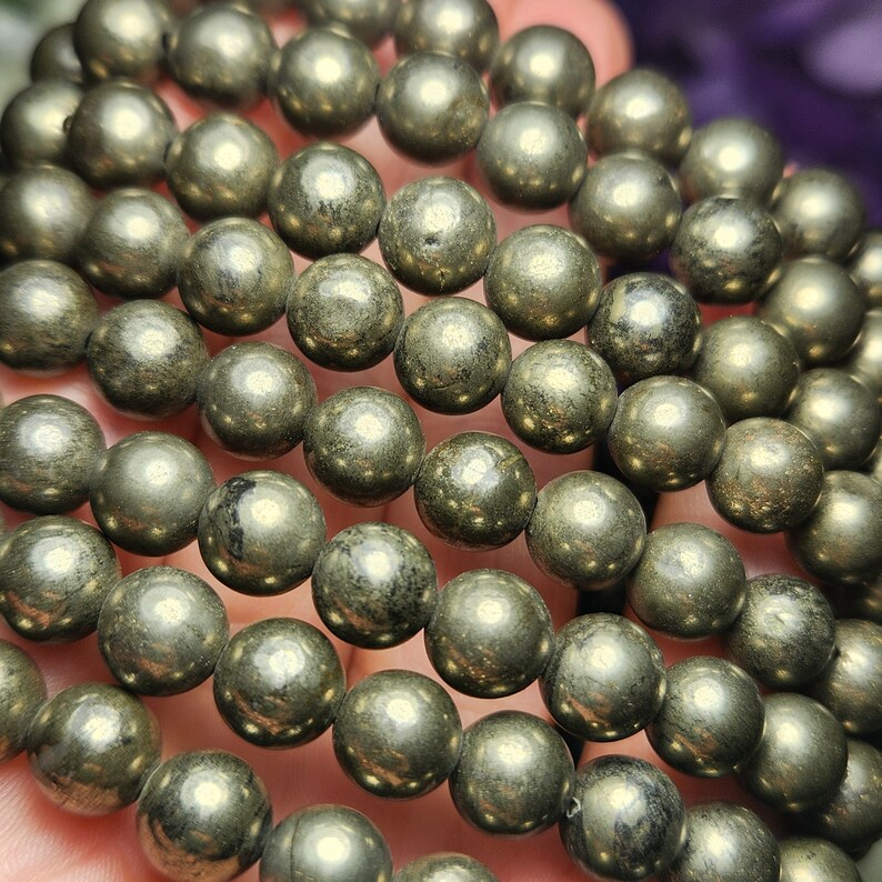 Pyrite Bracelet - Pyrite Jewelry - Pyrite Crystal - Pyrite Bead ...