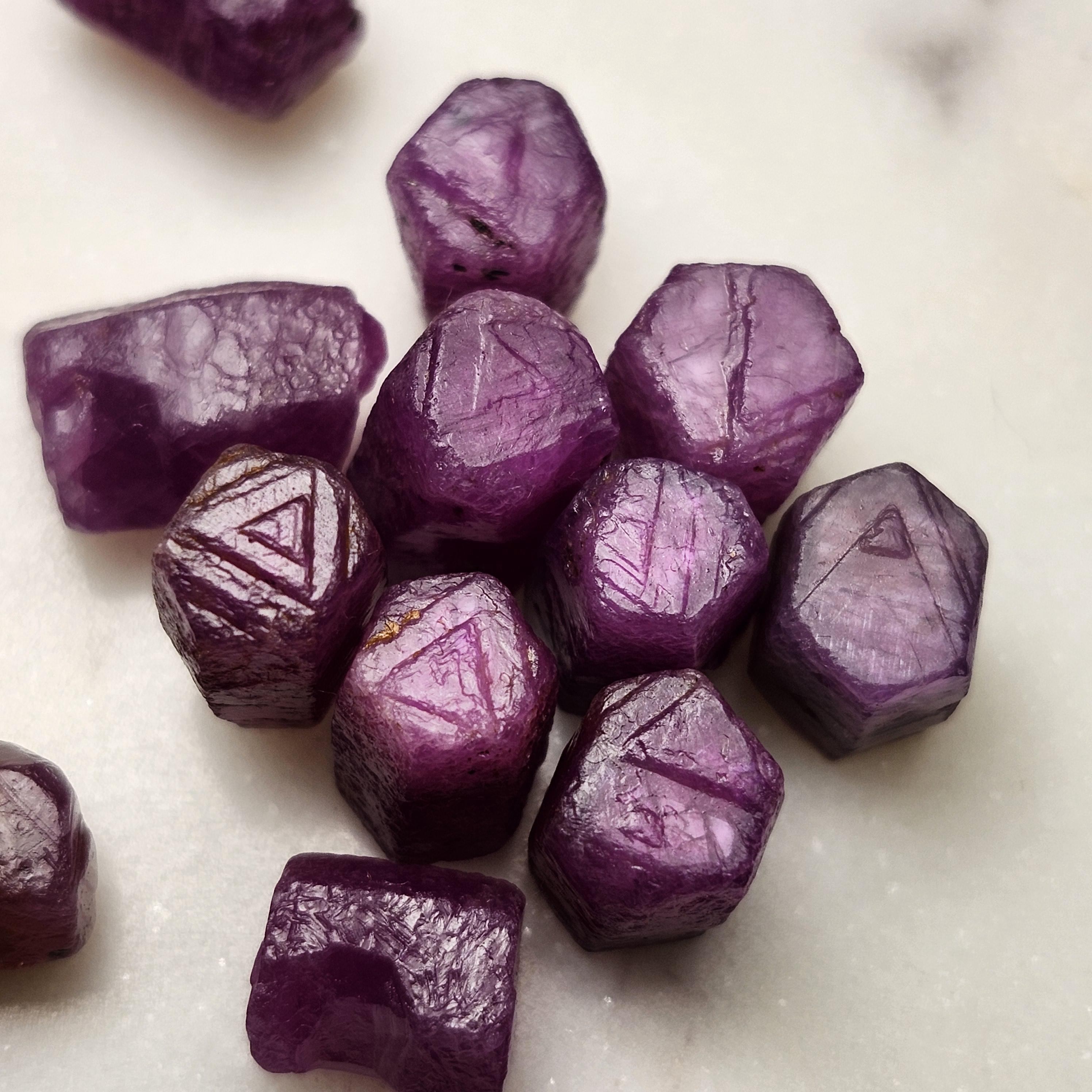 Record Keeper Ruby Crystal - Etched Geometric Stone - Raw Ruby - Ruby ...