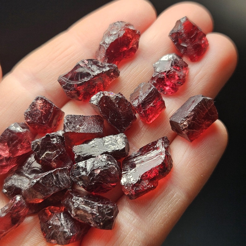 Red Tanzanian Garnet - Raw Garnet Crystal - Garnet Tanzania - Garnet ...