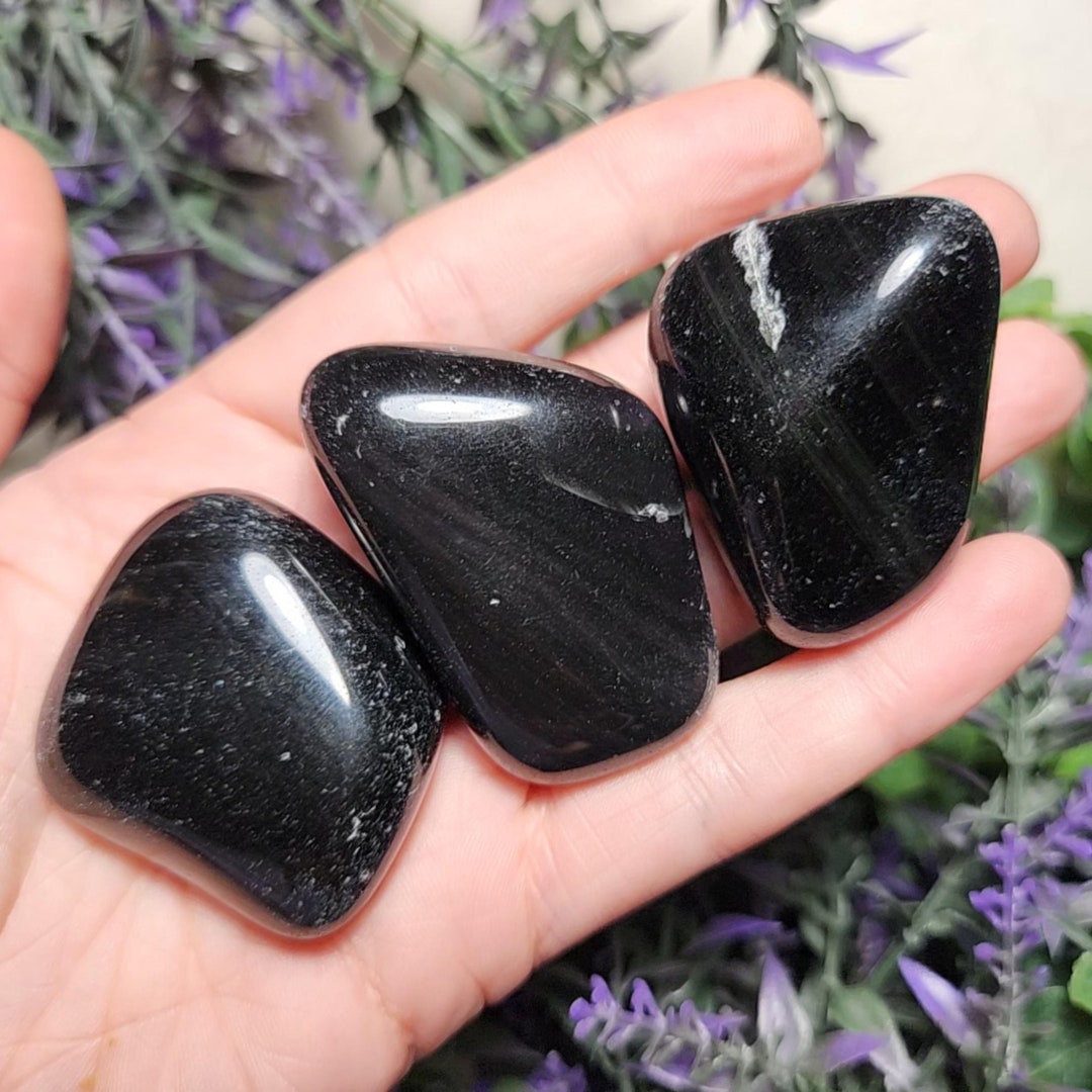 Obsidian Crystal - Obsidian Stone - Tumbled Obsidian - Black Obsidian - Polished Obsidian ...