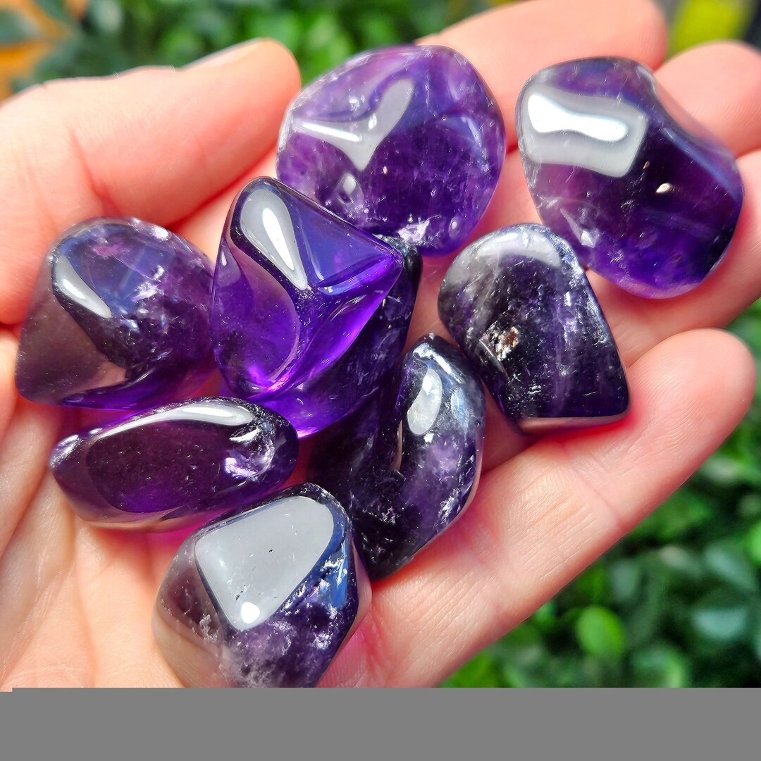 Violet Amethyst / Zambia Amethyst / Tumbled Amethyst / Polished ...