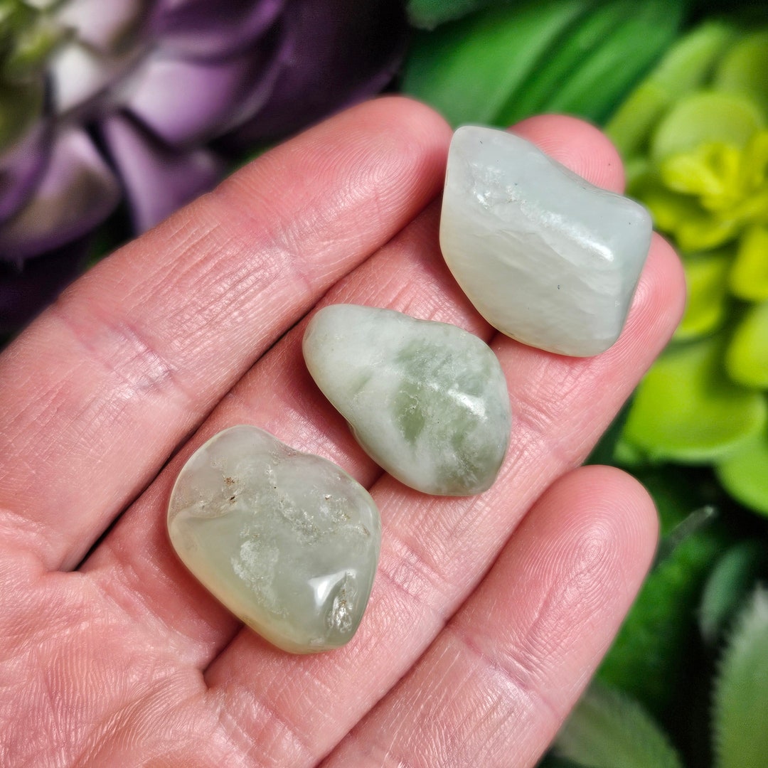 Green Jade Crystal / Jade / Nephrite Jade / Jade Tumble Stone / Tumbled ...