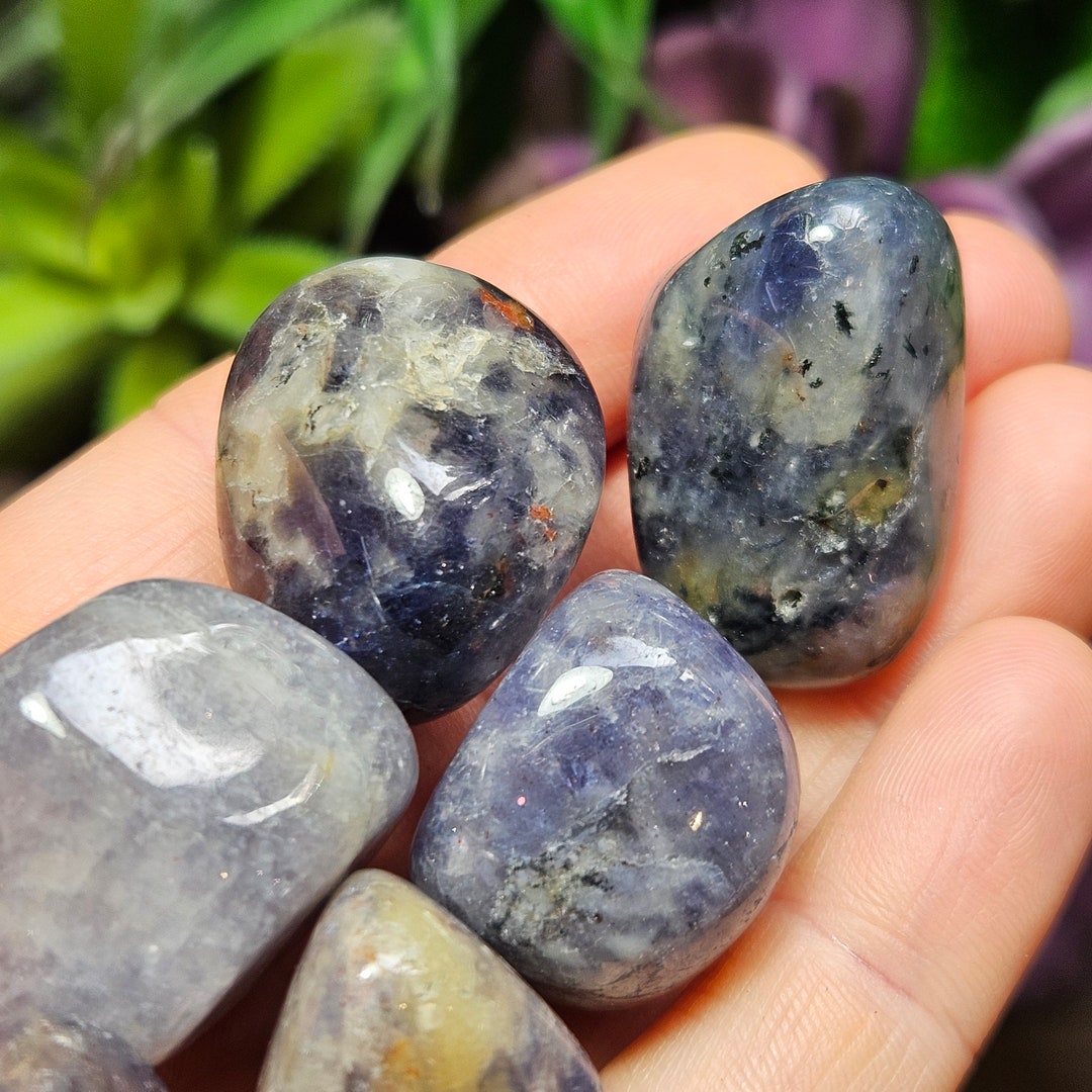 Iolite Tumbled Stone - Tumbled Iolite - Polished Iolite - Iolite ...