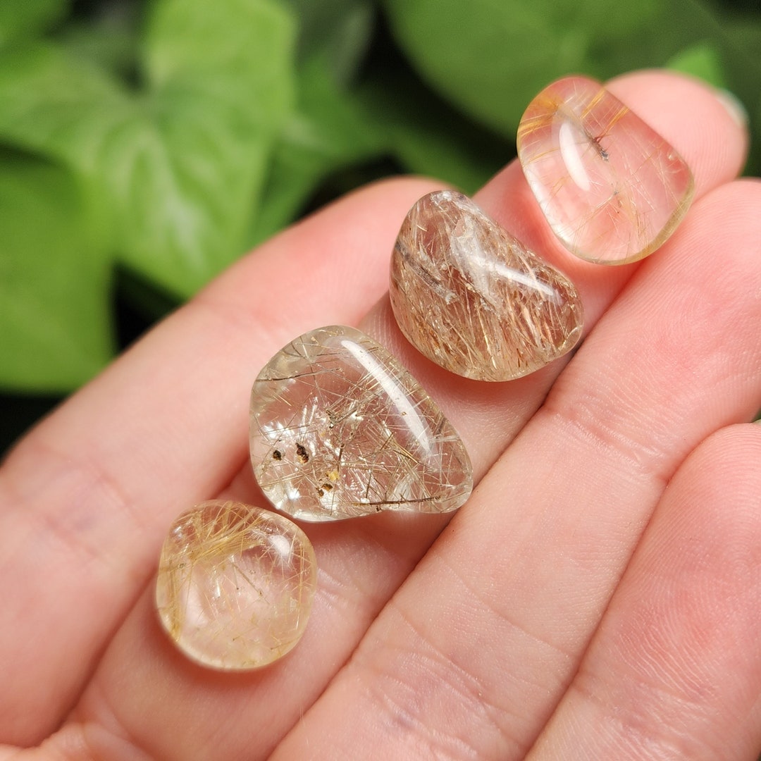 Rutilated Quartz / Rutilated Quartz Tumble / Rutilated Quartz Stone ...