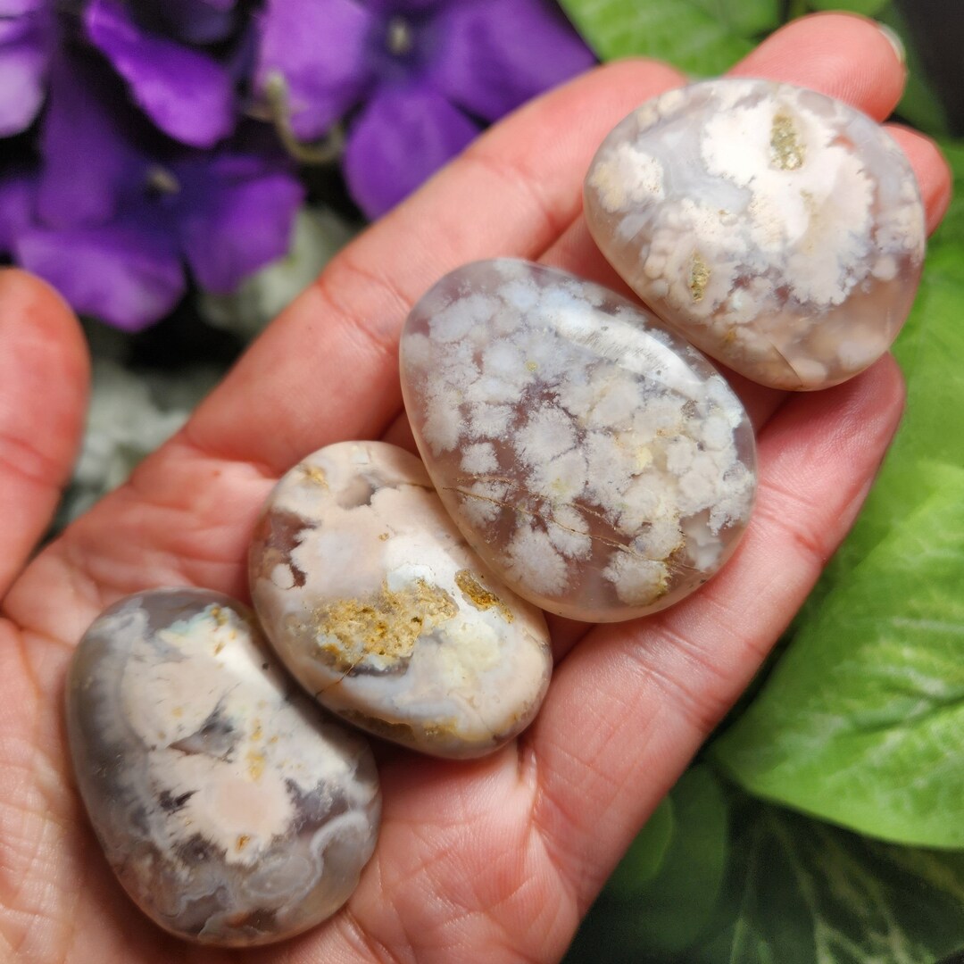 Flower Agate Crystal - Tumbled Flower Agate - Flower Agate Stone ...