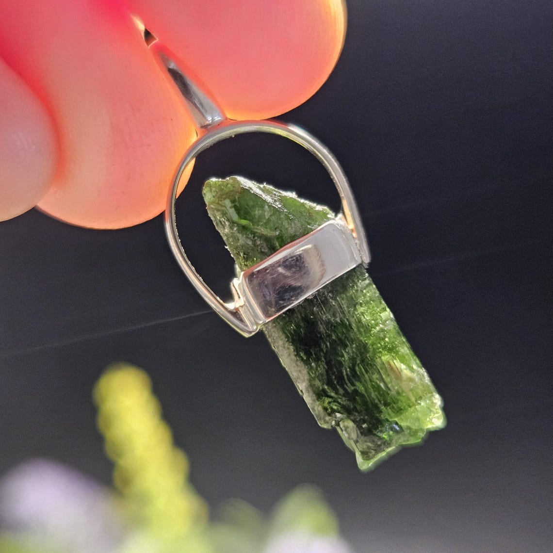Chrome Diopside Pendant - Chrome Diopside Crystal - Chrome Diopside ...