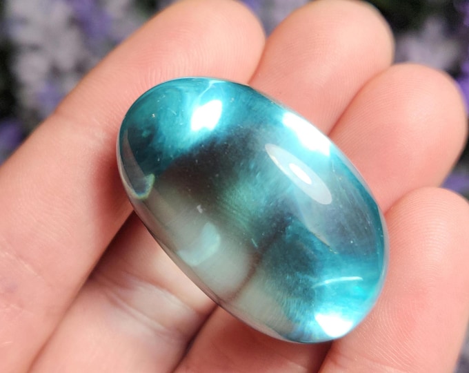Aqua Obsidian Crystal - Blue Obsidian - Obsidian Stone - Tumbled ...