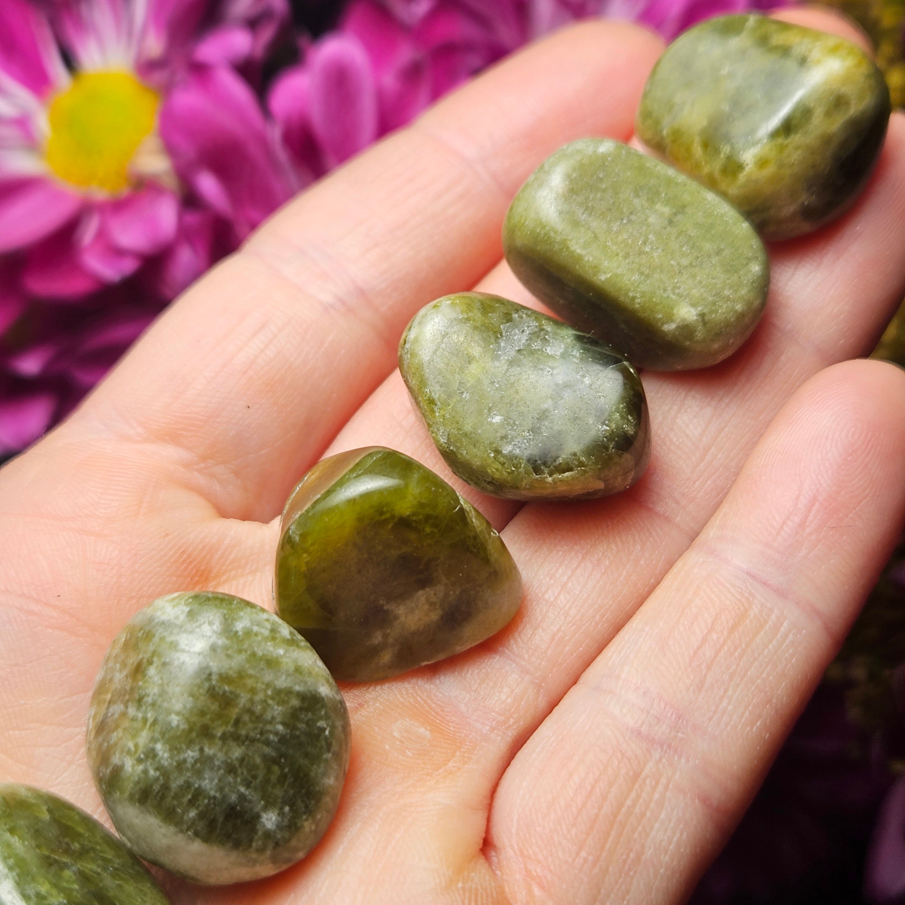 Vesuvianite Crystal: Polished Green Idocrase Stone - Etsy