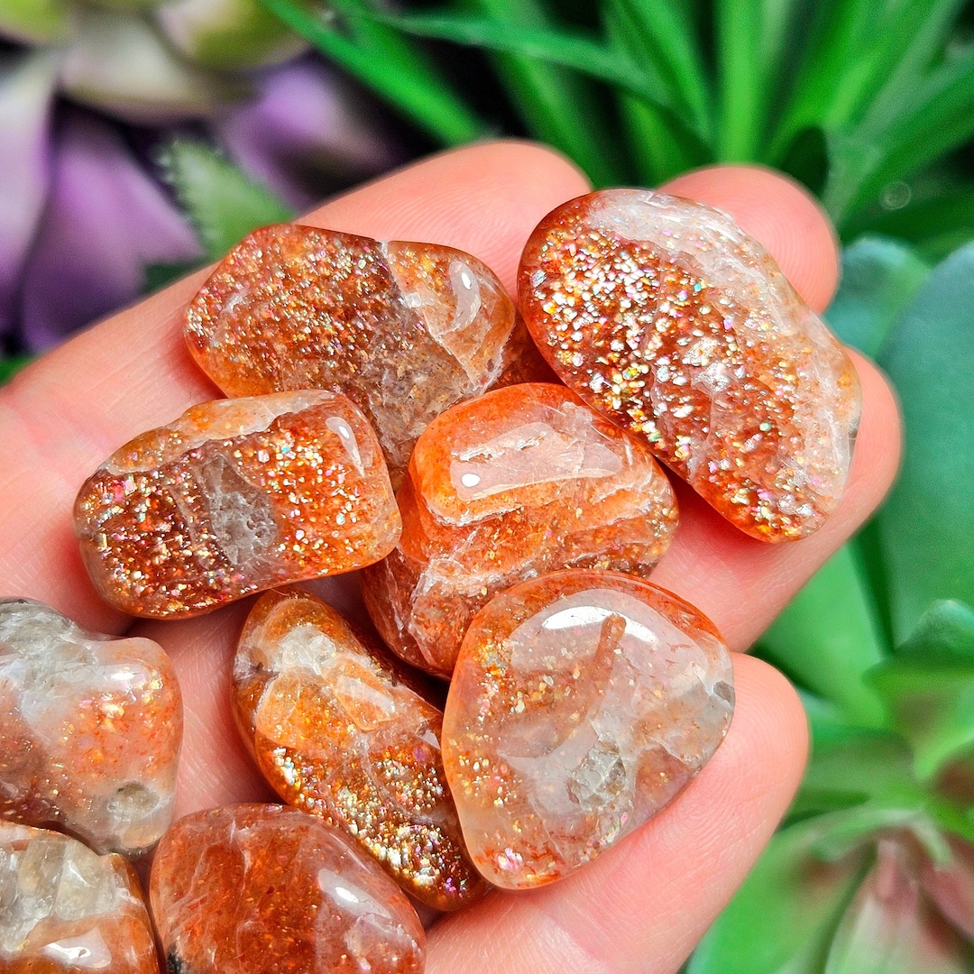 Polished AAA Rainbow Sunstone - Sunstone Crystal - Sunstone Stone ...