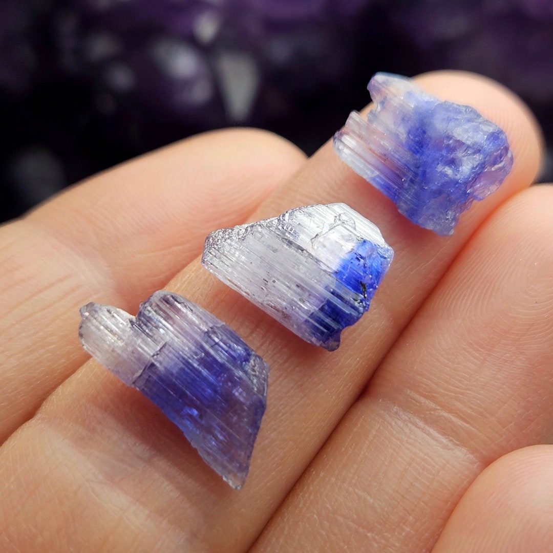 Bi-color Tanzanite Crystal AAA Tanzanite Gemstone Tanzanite Stone ...