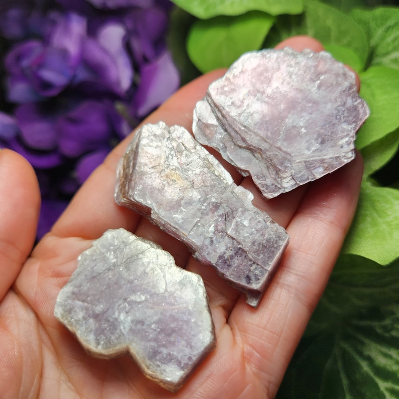 Raw Lepidolite Crystal - Lepidolite Slab - Lepidolite Specimen ...