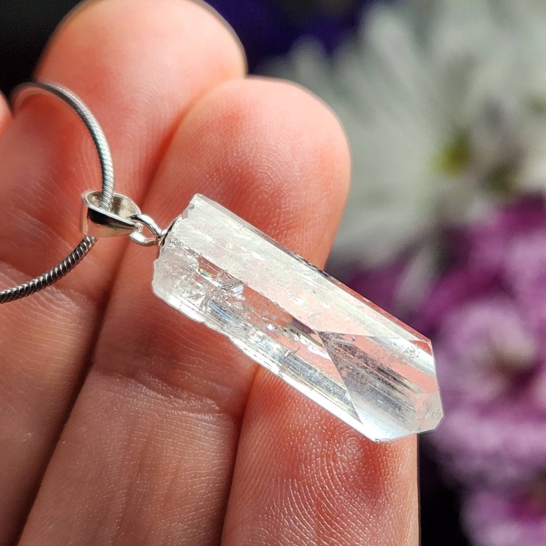 Danburite Pendant / Danburite Crystal / Danburite Necklace / - Etsy