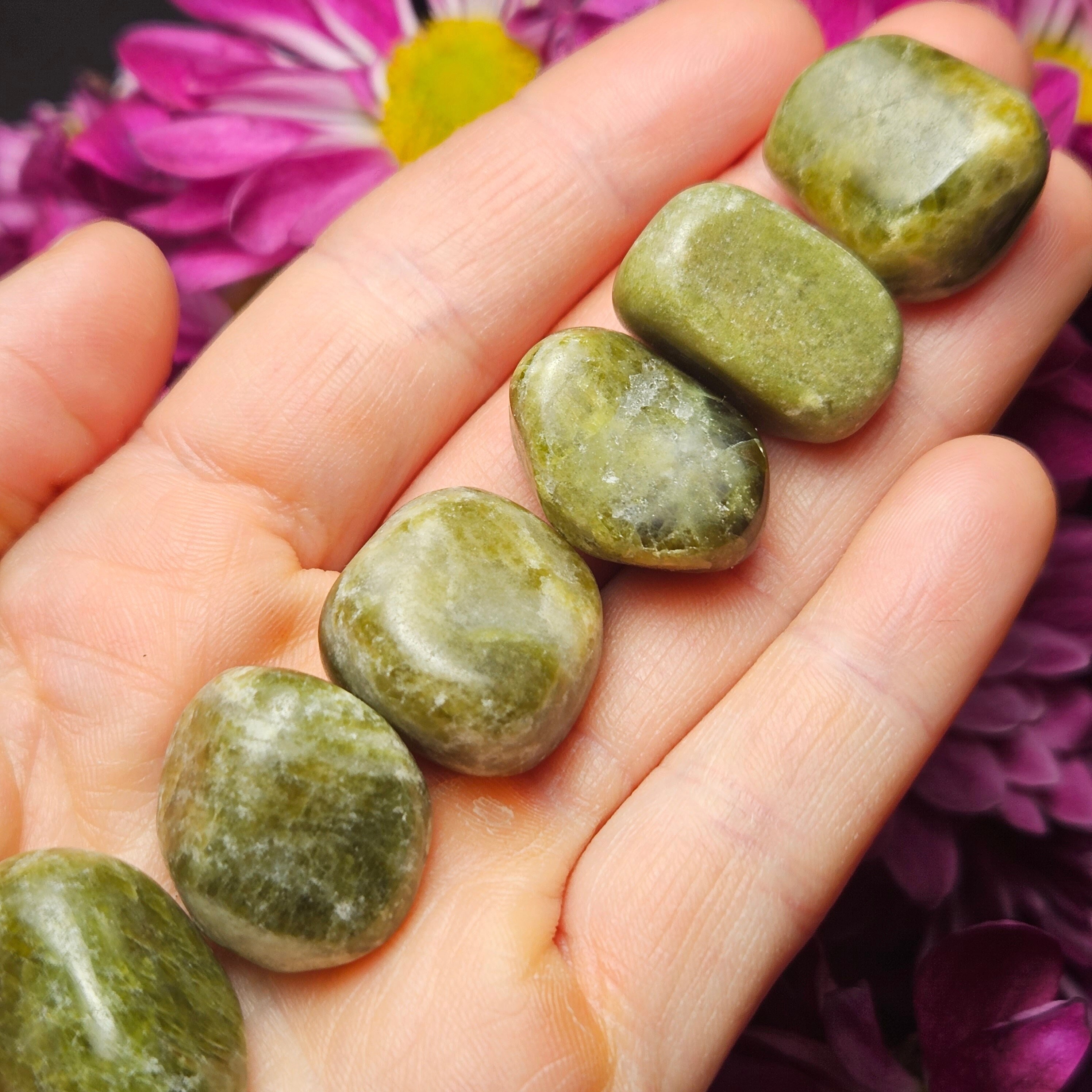Vesuvianite Crystal: Polished Green Idocrase Stone - Etsy