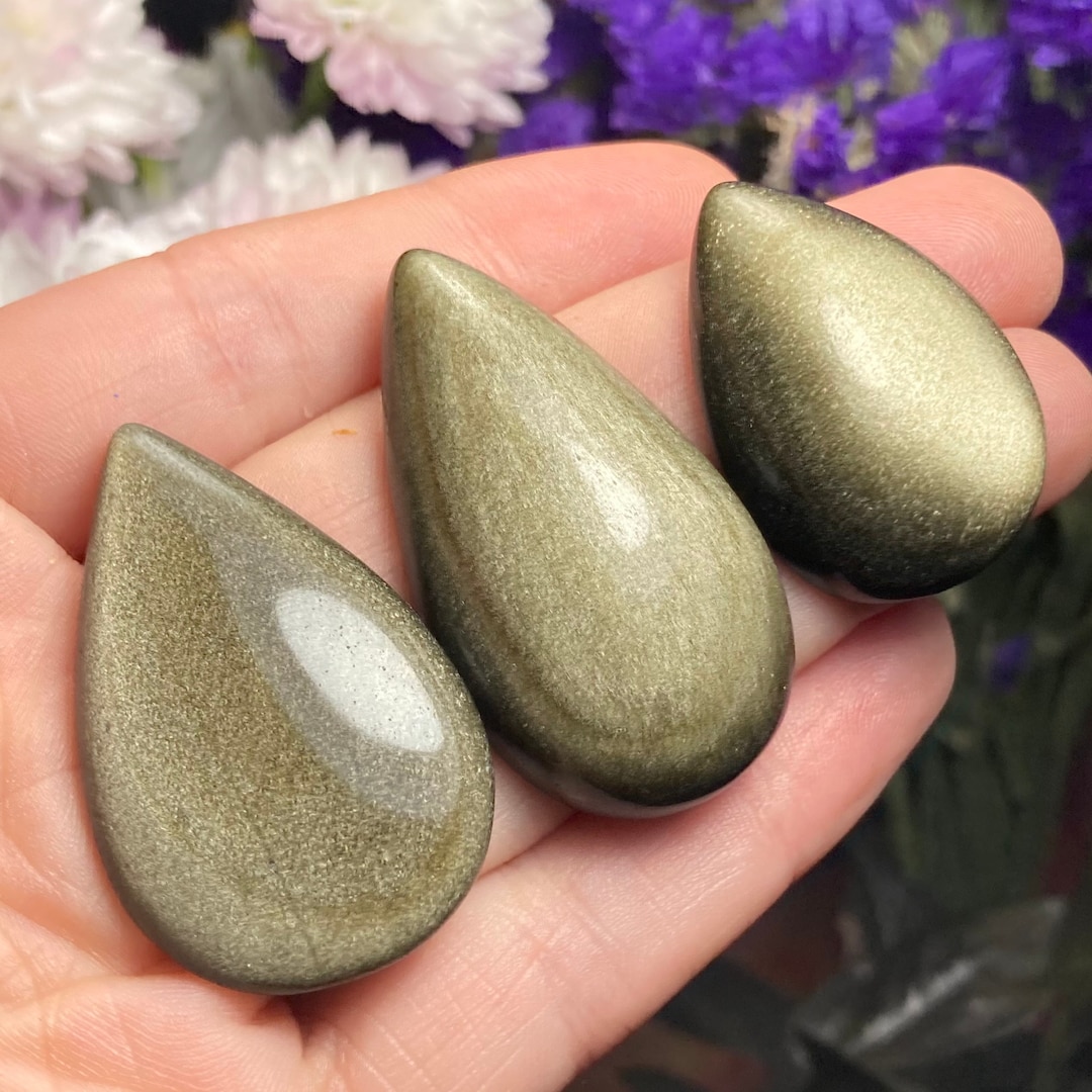 Silver Sheen Obsidian Crystal / Silver Sheen Obsidian / Polished ...