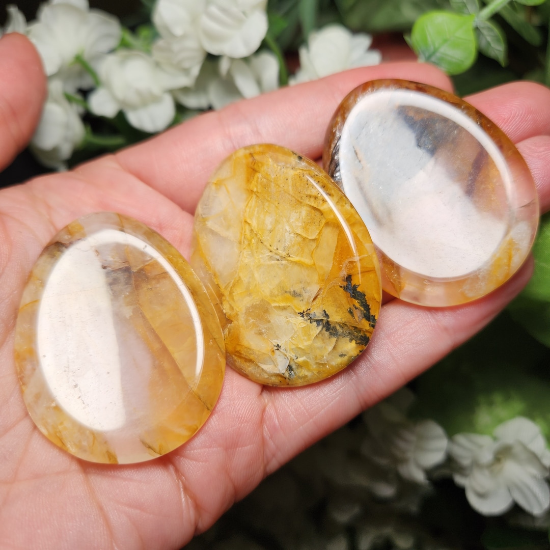 Citrine Worry Stone - Chakra Stones - Natural Citrine - Worry Stone ...