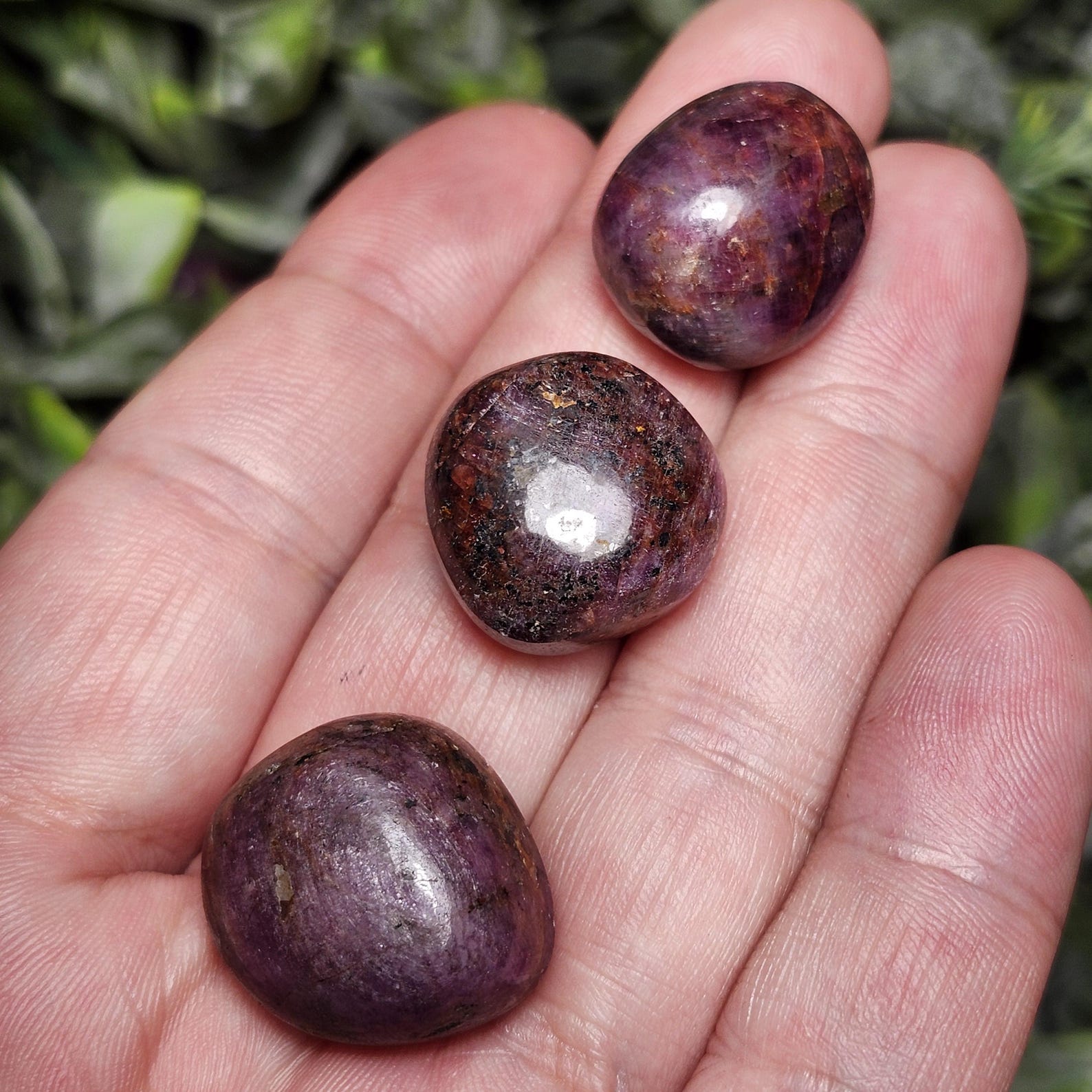 Ruby Polished Crystal - Ruby Tumbled Stone - UV Reactive Ruby Crystal ...