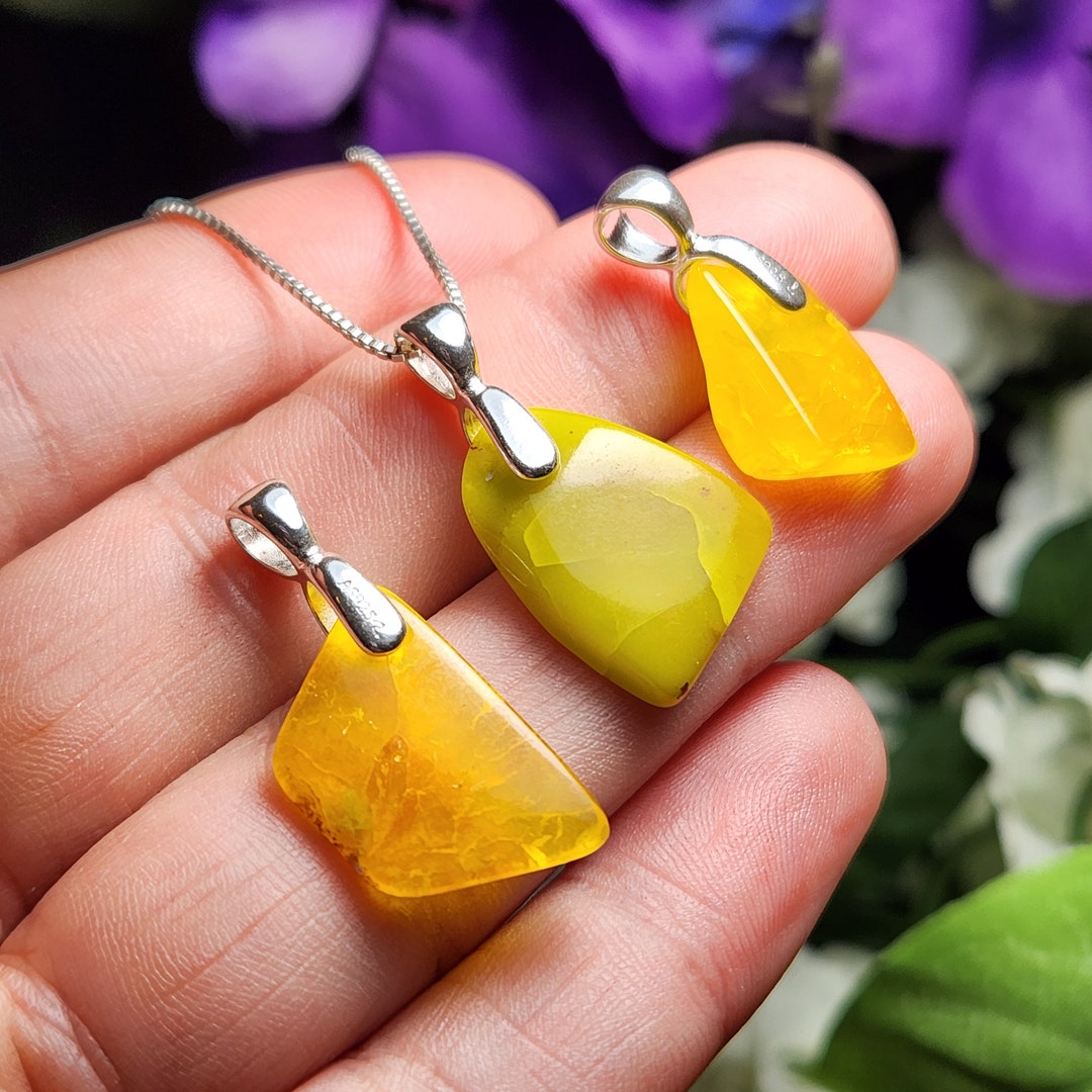 Gaspeite Pendant - Polished Gaspeite Specimen - Gaspeite Jewelry ...