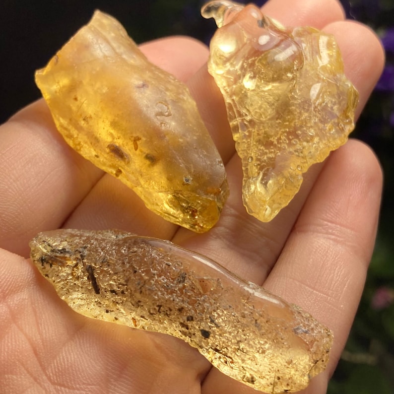 Natural Amber Specimen: Raw Honey Orange Amber Crystal - Etsy