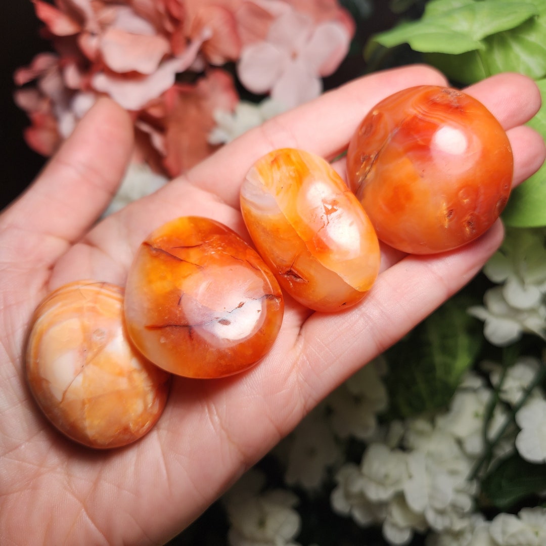Carnelian Crystal / Carnelian Palm Stone / Natural Carnelian ...