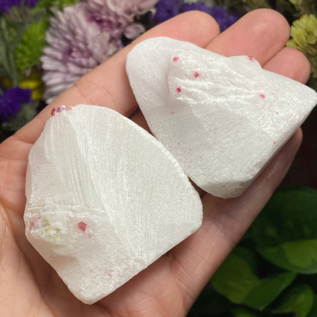 Spinel in Matrix Spinel Crystal Pink Spinel White Marble Natural Spinel ...