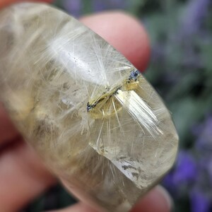 Rutile Hematite Stars in Quartz Palm Stone Rutile Star Golden Rutile ...