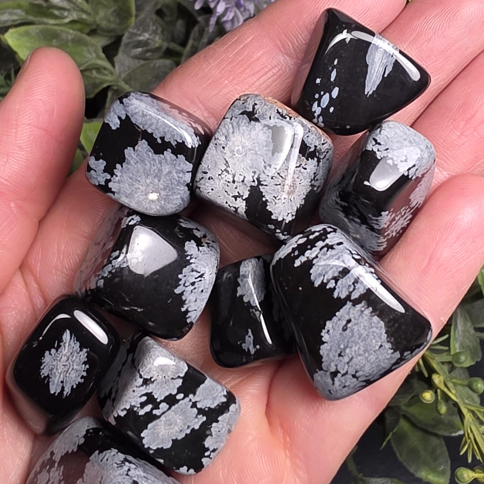 Snowflake Obsidian - Obsidian Crystal - Obsidian Stone - Tumbled ...