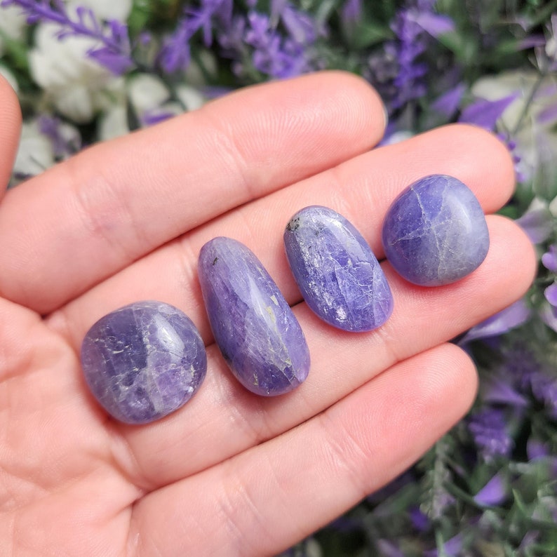 Polished Tanzanite Crystal - Purple Tanzanite Tumbled Stone - Tanzanite ...