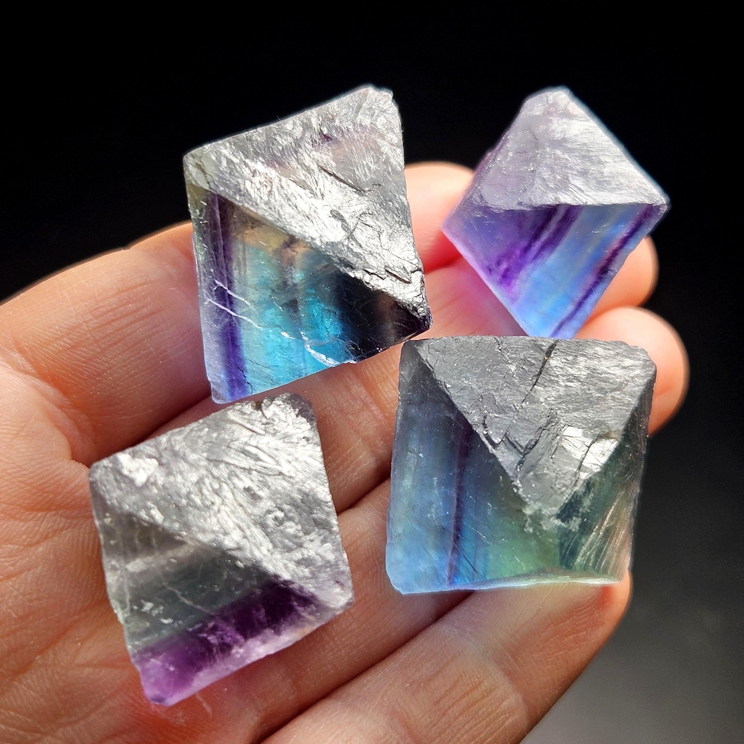 Rainbow Fluorite Octahedron - Fluorite Crystal - Raw Fluorite ...