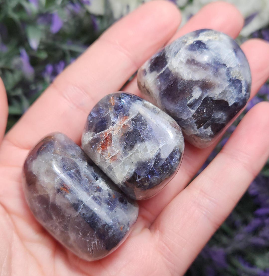 Iolite Sunstone - Iolite Crystal - Tumbled Sunstone - Sunstone Crystal ...