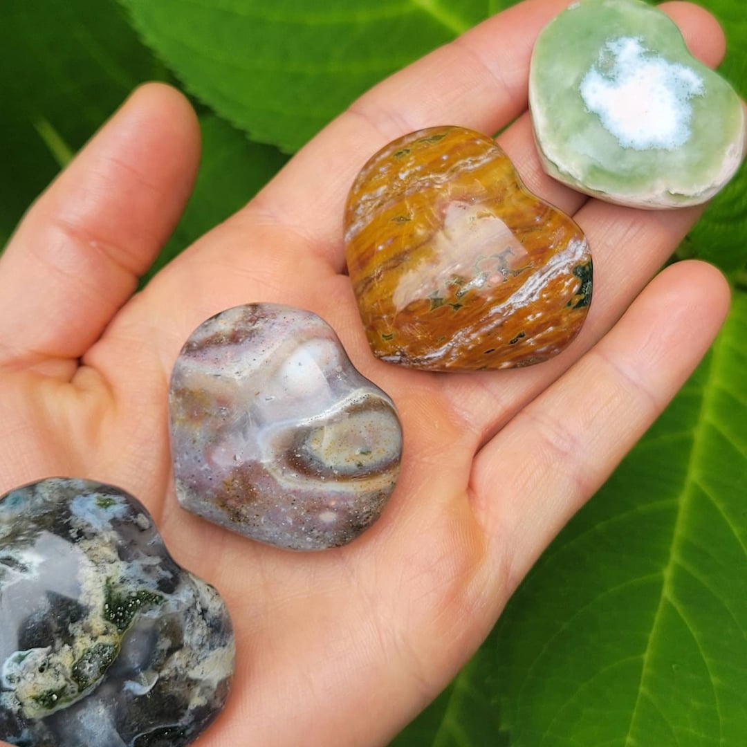 Ocean Jasper Heart - Tumbled Ocean Jasper - Ocean Jasper Stone ...