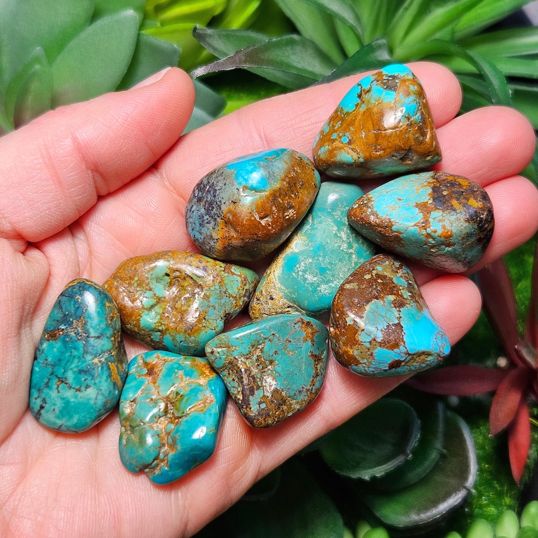 Natural Turquoise - Turquoise Crystal - Turquoise Tumbled - Polished ...
