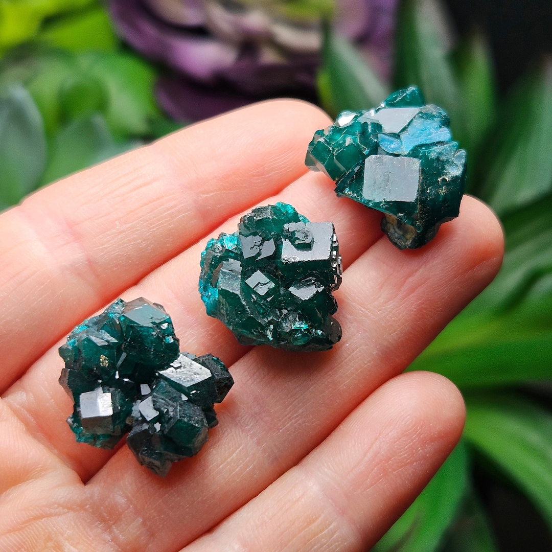 Dioptase Crystal Specimen: Congo Green Dioptase Cluster - Etsy