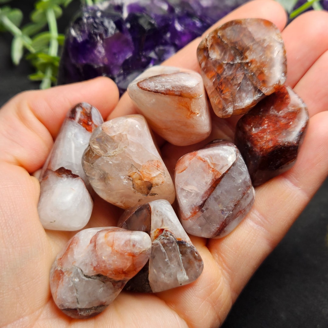 Red Hematoid Quartz - Fire Quartz Crystal - Red Hematite - Red Hematoid ...