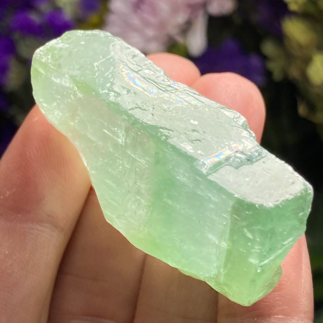 Green Calcite Crystal / Raw Green Calcite / Green Calcite Stone / Rouch ...