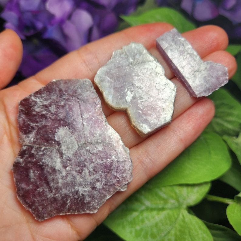 Raw Lepidolite Crystal - Lepidolite Slab - Lepidolite Specimen ...