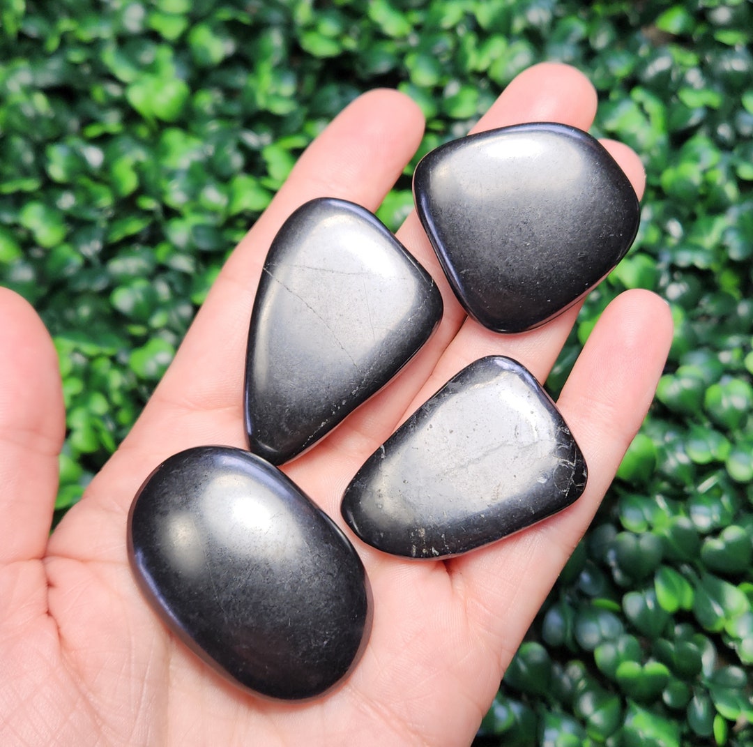 Shungite Palm Stone - Elite Noble Shungite - Shungite Stone - Elite Shungite - Shungite EMF ...