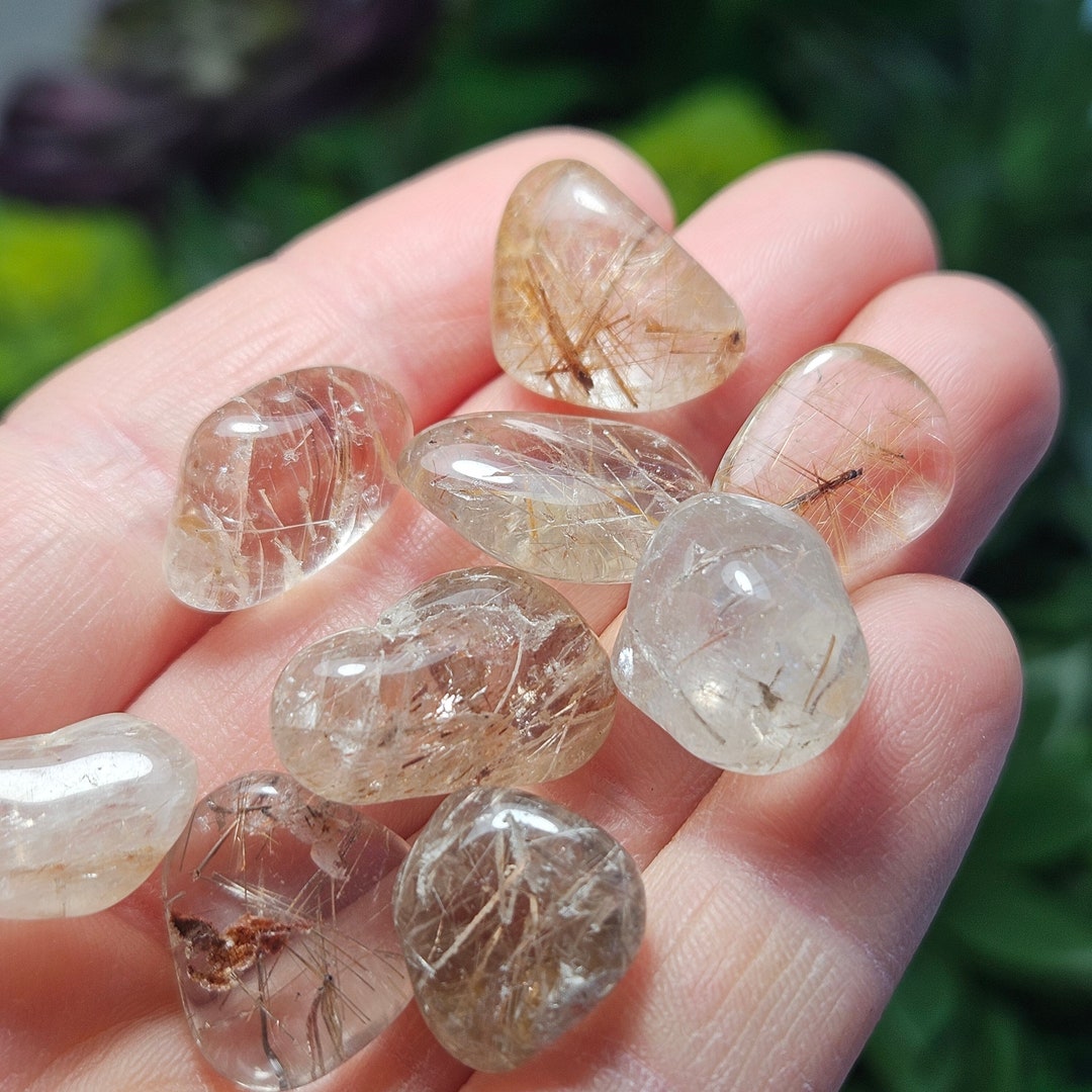 Rutilated Quartz - Rutilated Quartz Tumble - Rutilated Quartz Stone ...