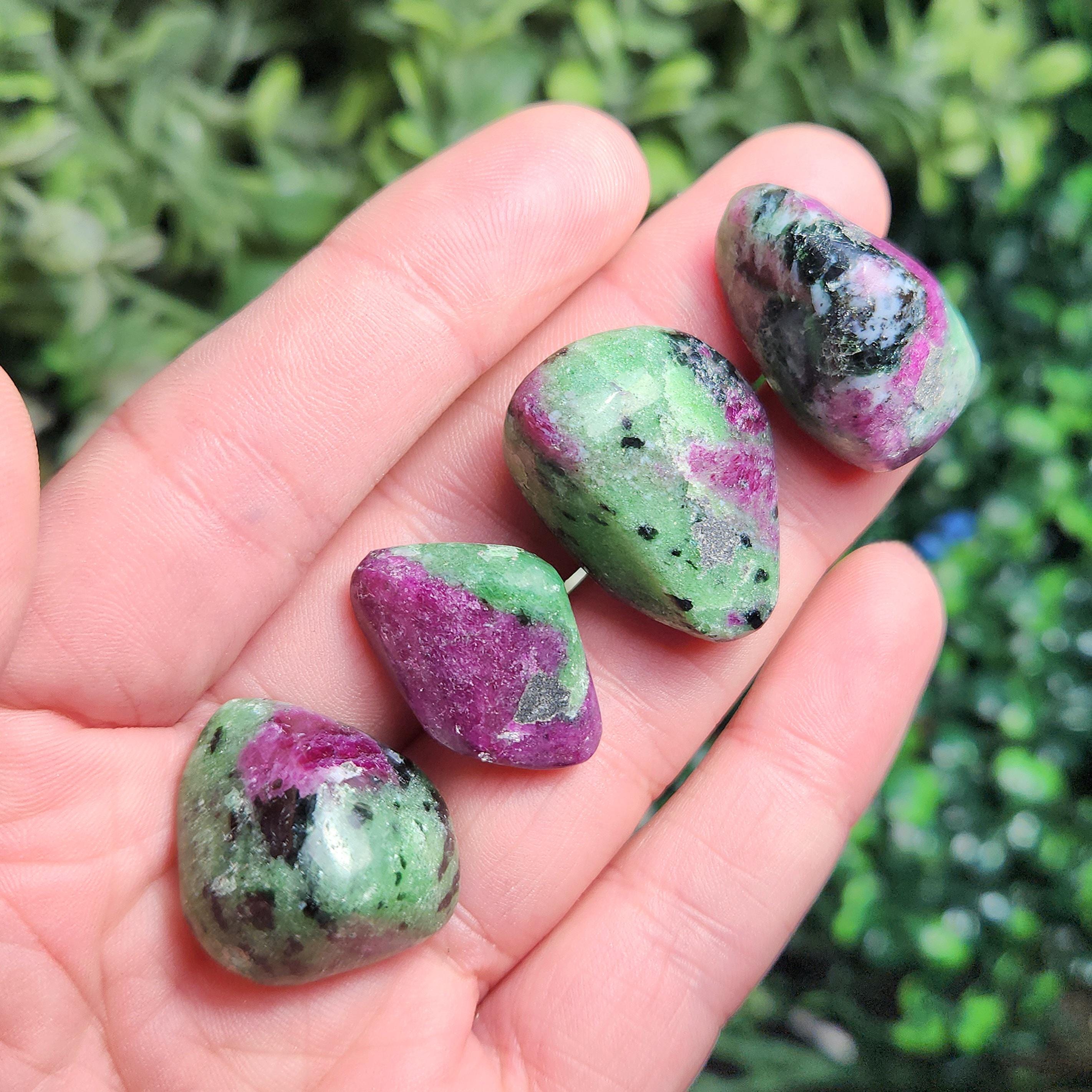 Tumbled Ruby Zoisite Specimen: UV Reactive Crystal - Etsy