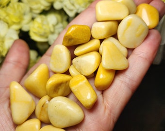 Yellow Jasper Crystal - Tumbled Yellow Jasper - Polished Yellow Jasper Crystal - Tumbled Yellow Jasper - Polished