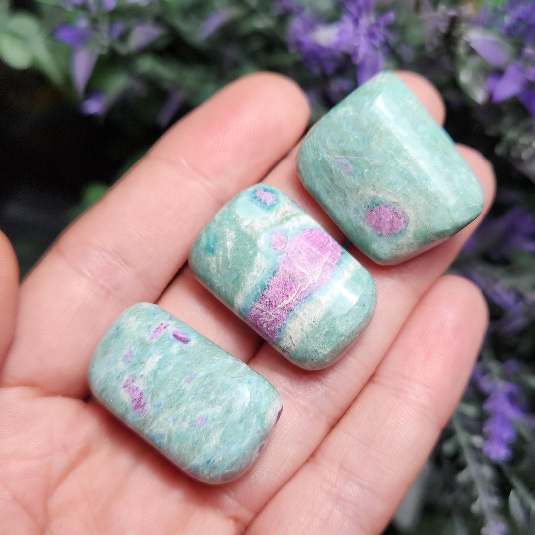 Ruby Fuchsite - Tumbled Ruby Fuchsite - Ruby in Fuchsite - Ruby ...