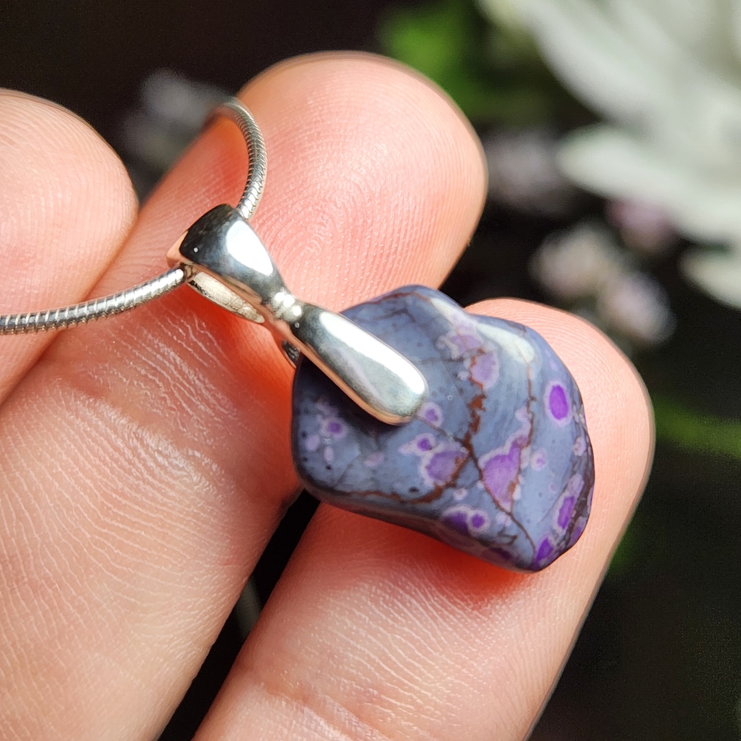 Sugilite Pendant - Sugilite Necklace - Purple Sugilite - Sugilite ...