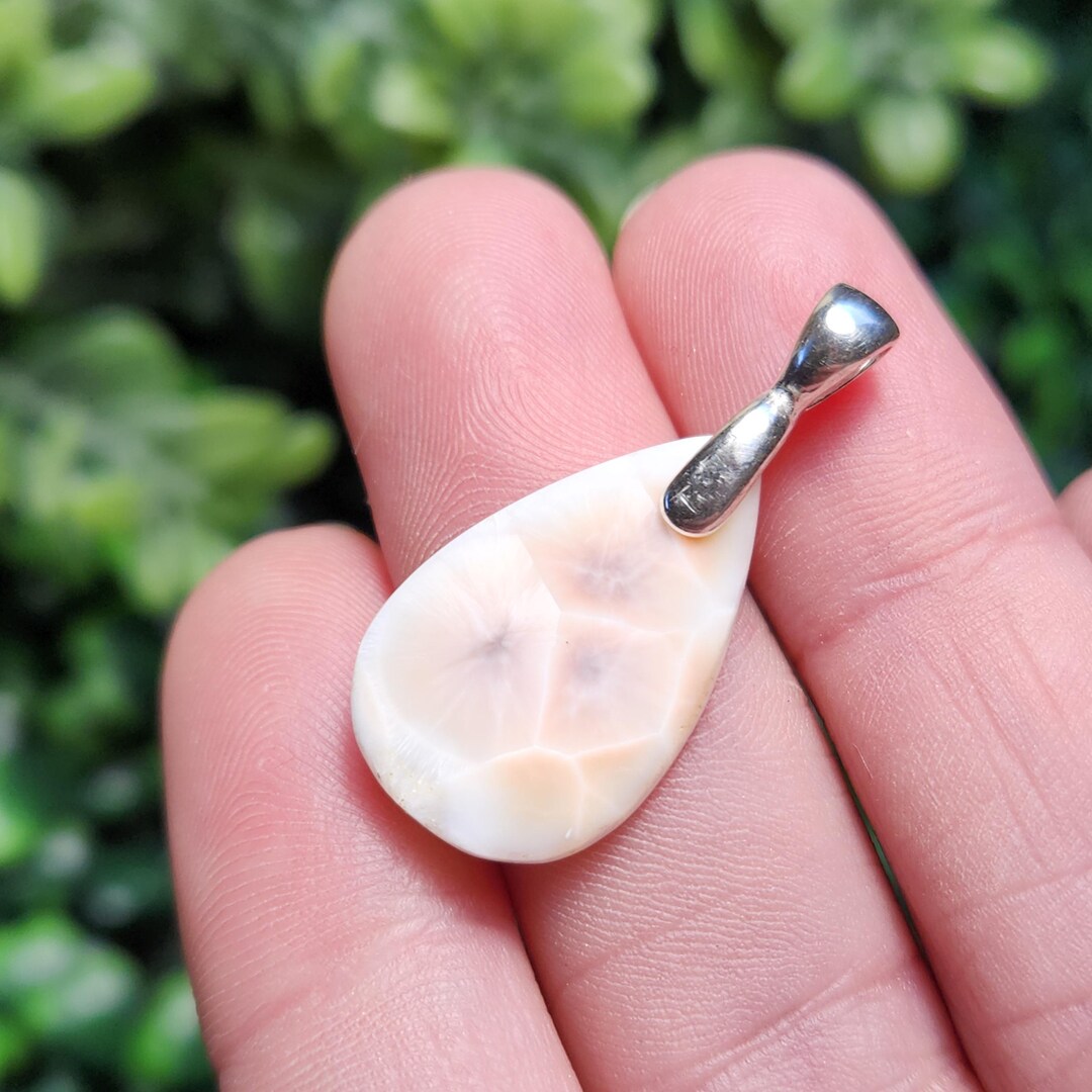 Pink Natrolite Pendant - Natrolite Crystal - Natrolite Necklace ...