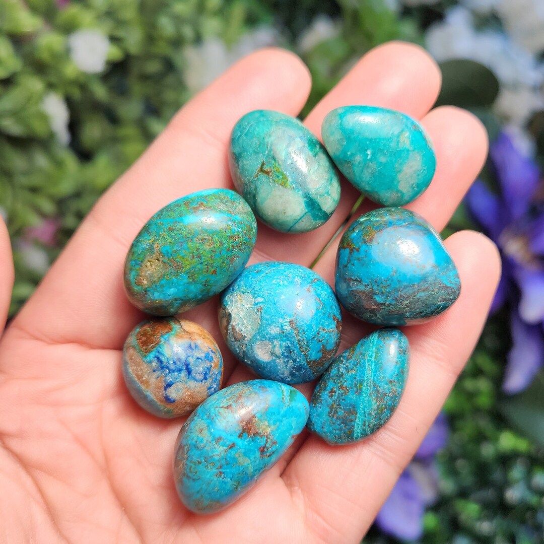 Tumbled Dioptase & Chrysocolla Specimen - Etsy