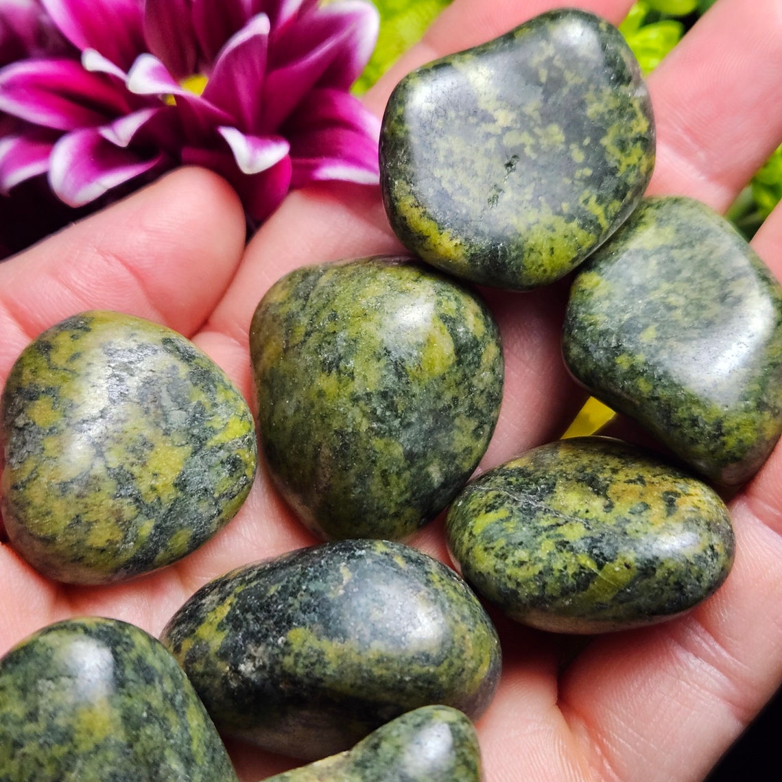 Green Jade Crystal - Jade - Nephrite Jade - Jade Tumble Stone - Tumbled ...