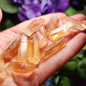 Tangerine Quartz - Quartz Crystal - Orange Quartz - Hematite Quartz ...