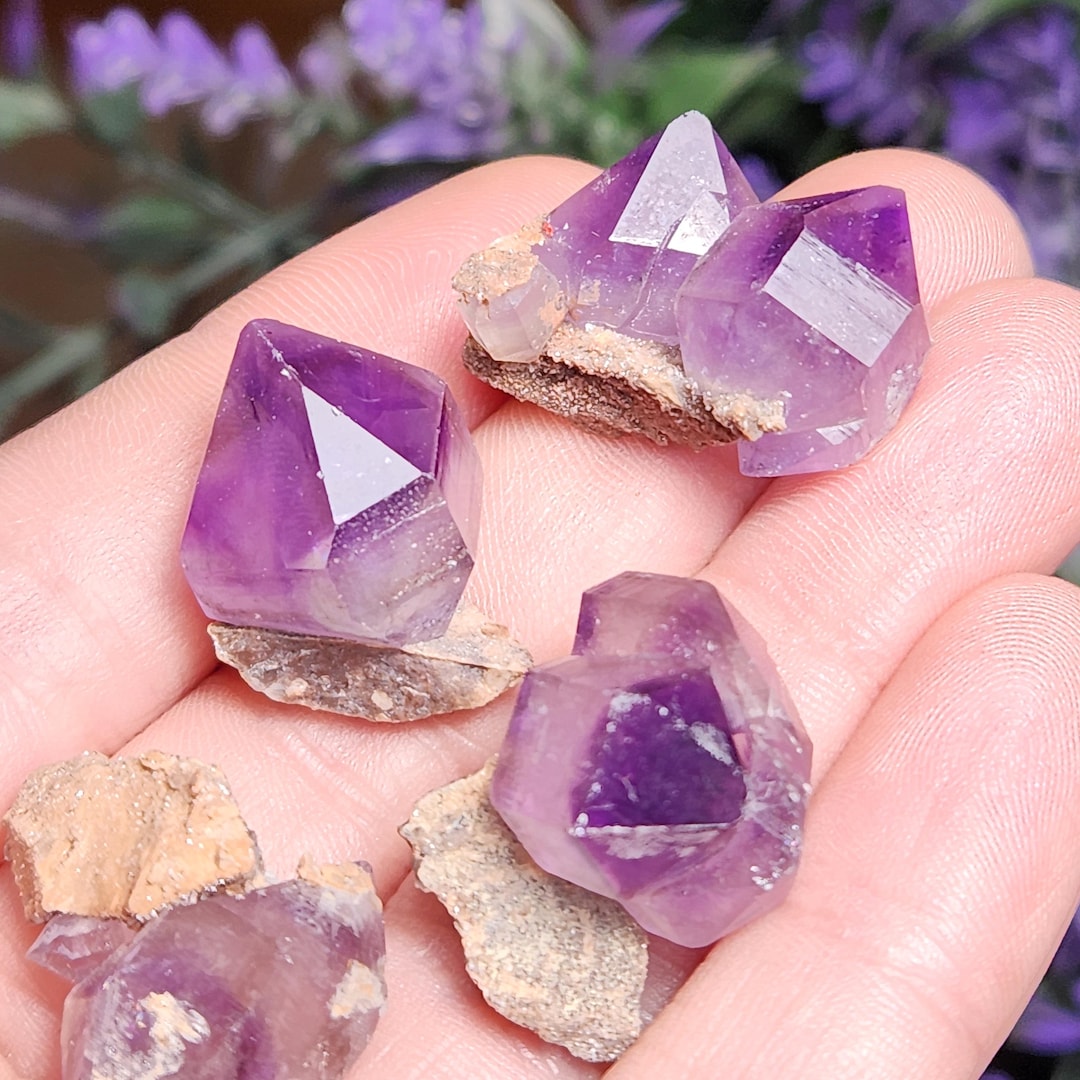 Kazakhstan Amethyst Specimen: Raw Purple Amethyst Crystal on Matrix - Etsy