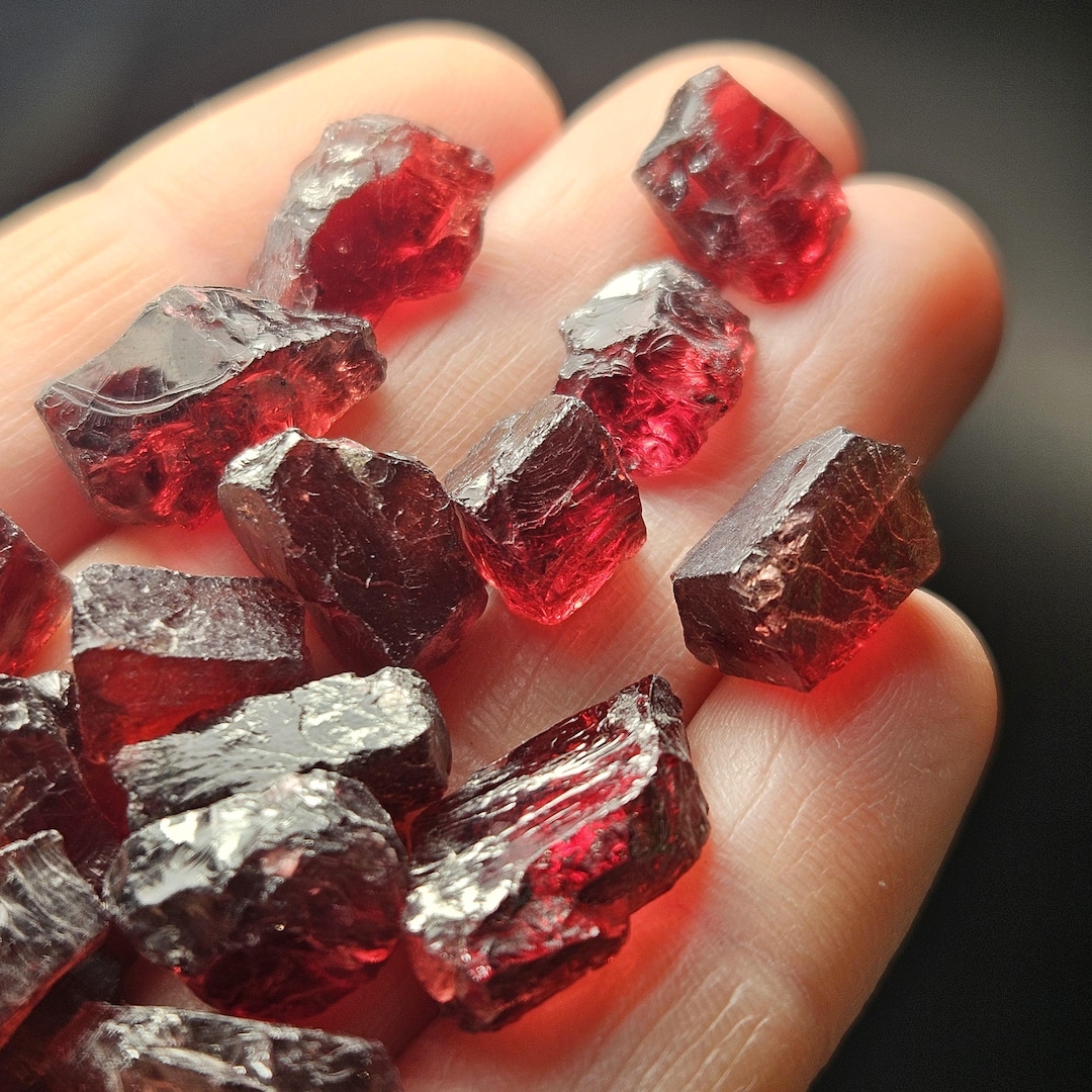 Red Tanzanian Garnet - Raw Garnet Crystal - Garnet Tanzania - Garnet ...