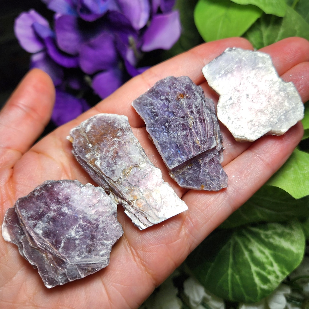 Raw Lepidolite Crystal - Lepidolite Slab - Lepidolite Specimen ...