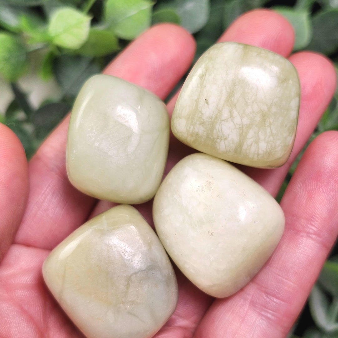 Tumbled Green Jade Crystal, Natural Nephrite Jade Stone Specimen - Etsy