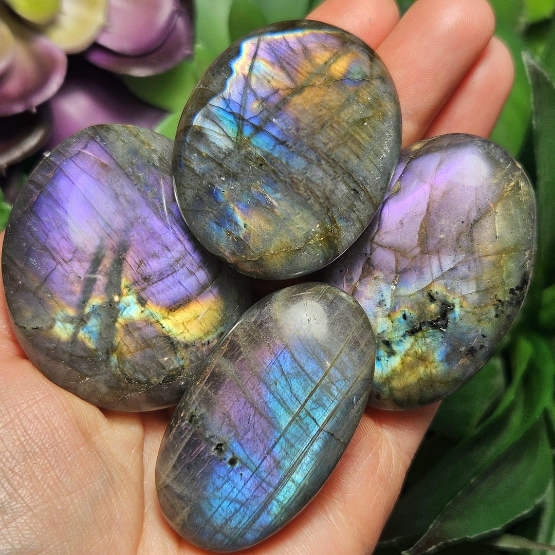 Purple Labradorite Crystal - Sunset Labradorite - Flashy Labradorite ...